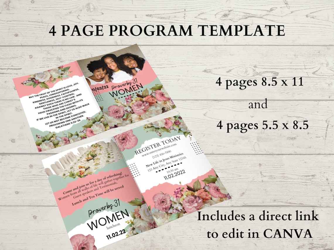 Women's Event Flyer Template, Women's Luncheon, Ladies Event, Ladies ...