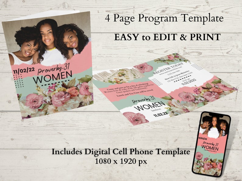 Women's Event Flyer Template, Women's Luncheon, Ladies Event, Ladies ...