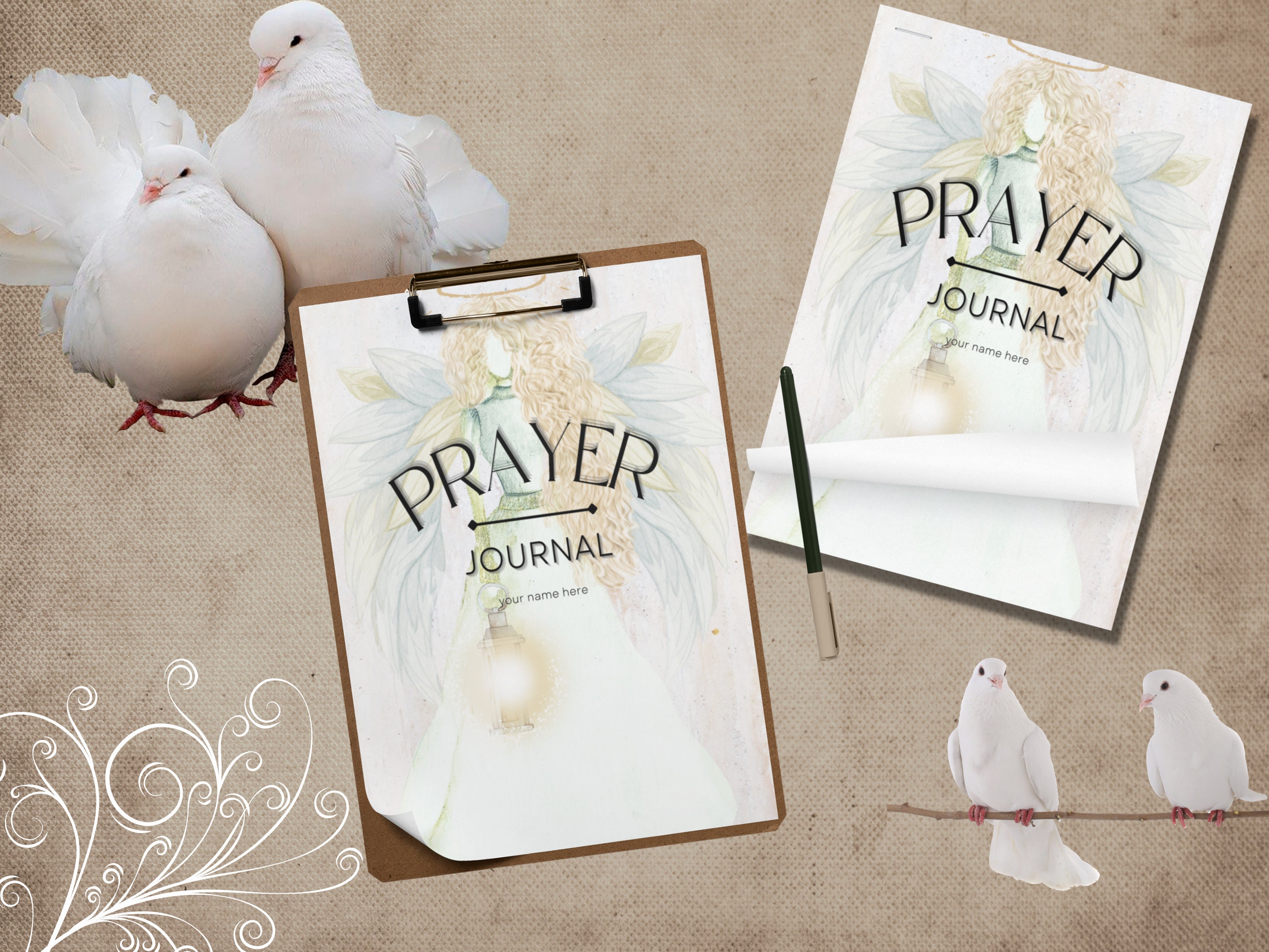 Prayer Journal, Angel Prayer Journal, Faith Journal, Christian Journal ...