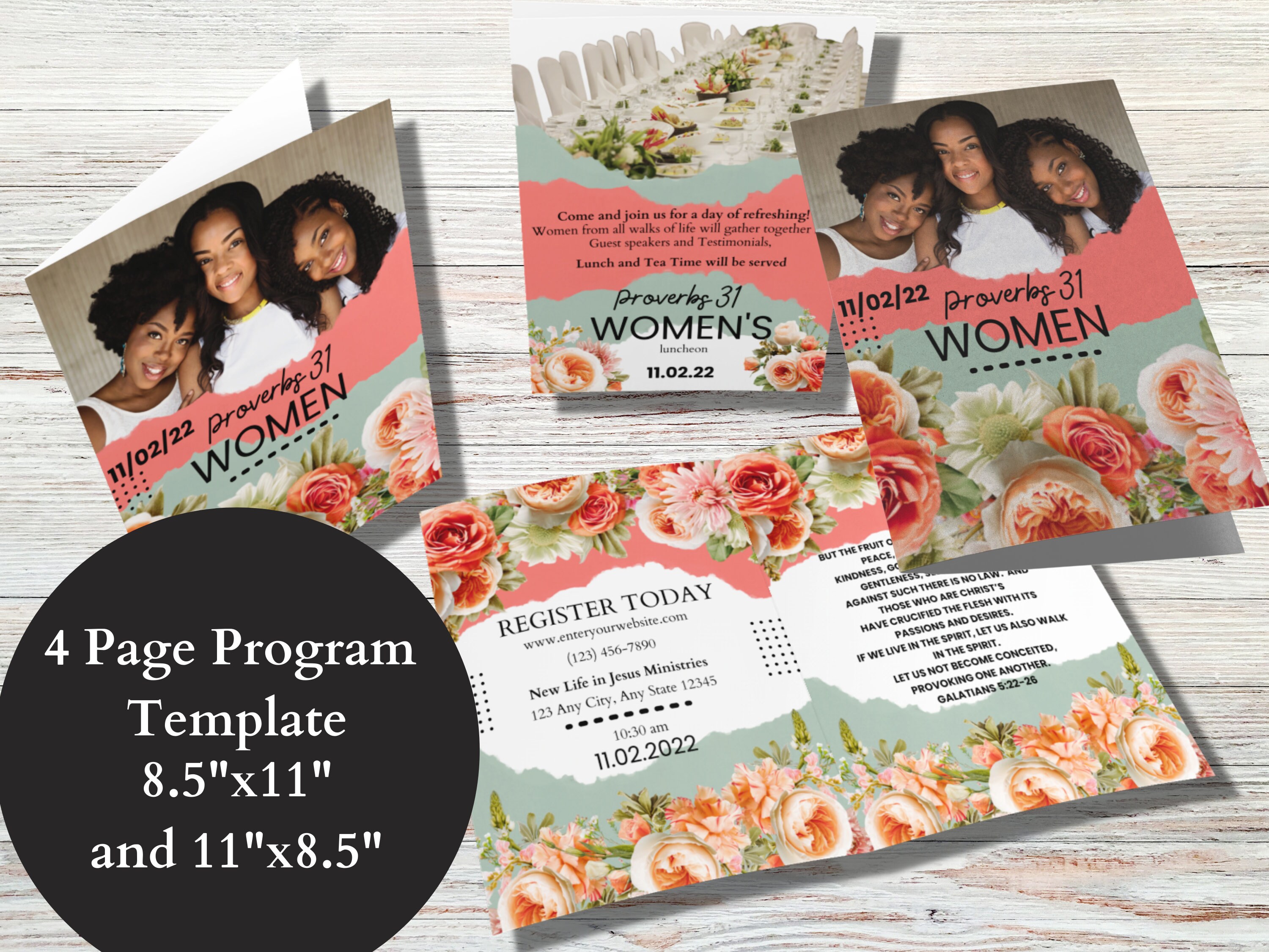 Women's Event Flyer Template, Women's Luncheon, Ladies Event, Ladies ...
