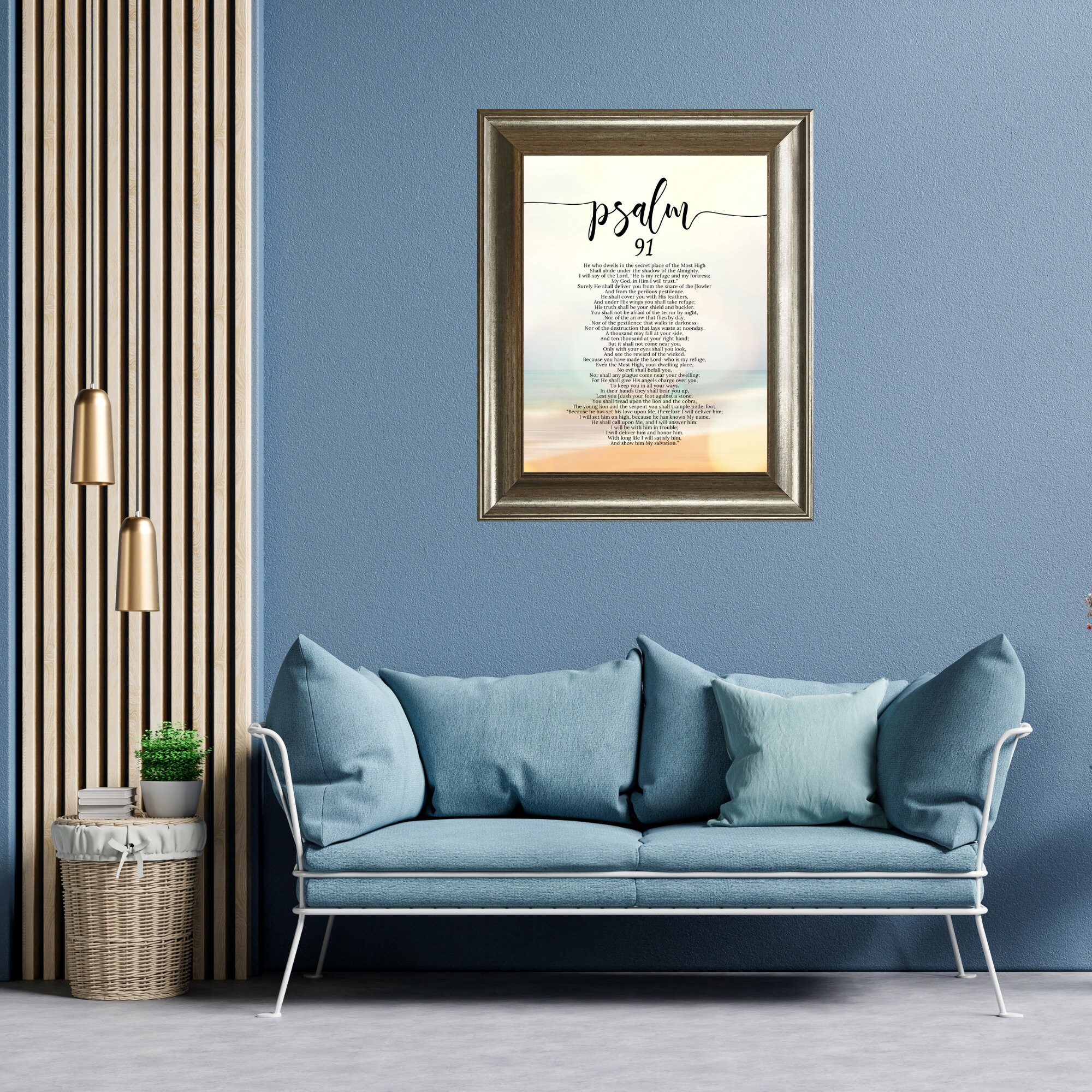 Psalm 91 Scripture Printable, Christian Wall Art, Scripture Decor, God ...