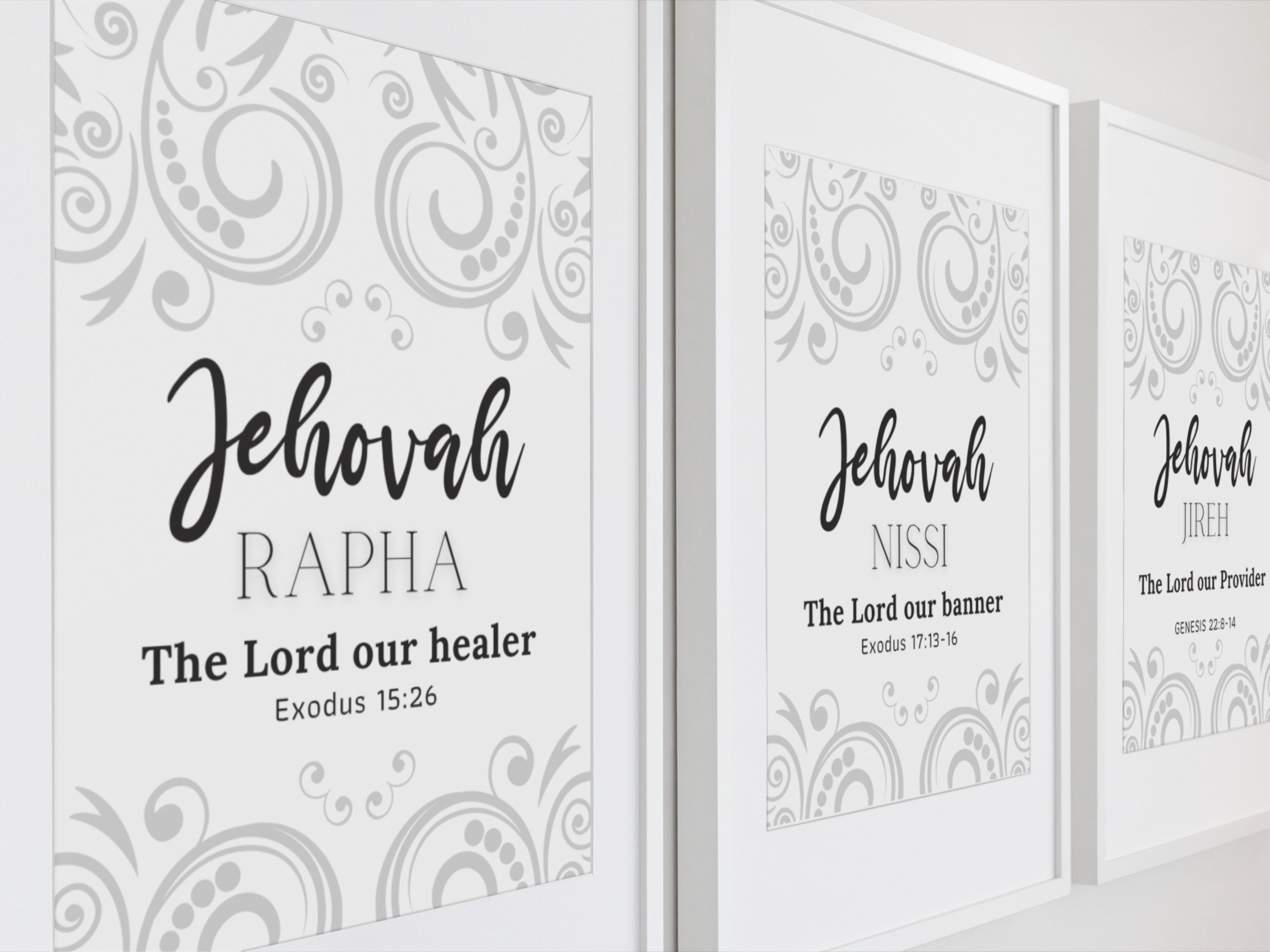 7 Names of God, Christian Wall Art, Christian Printables, Bible Verse ...