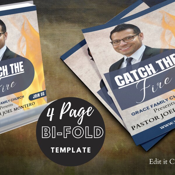Church Program Template - Etsy