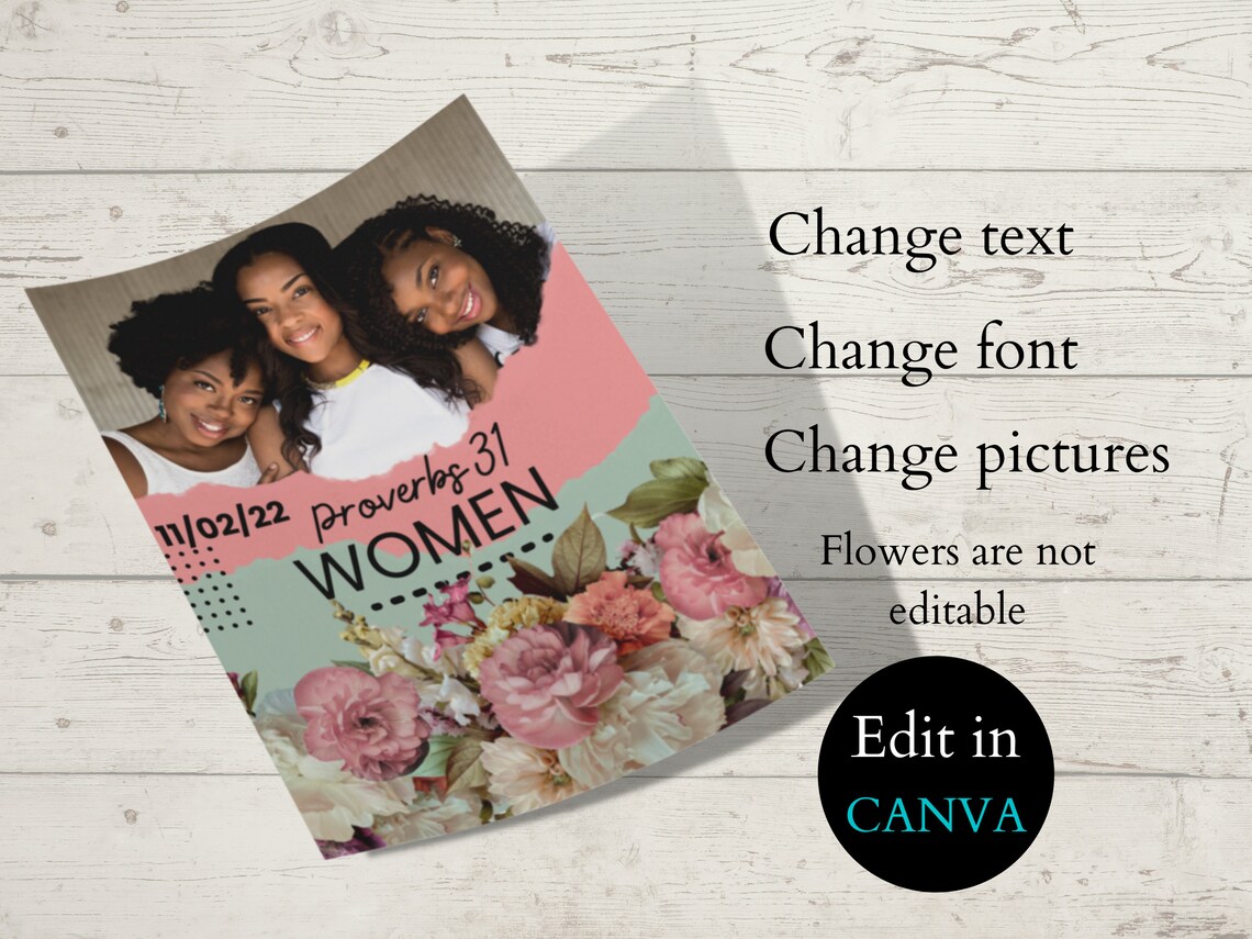 Women's Event Flyer Template, Women's Luncheon, Ladies Event, Ladies ...