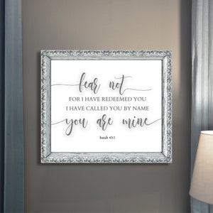 Fear Not for I Have Redeemed You Printable Wall Art, Bible Verse Print ...