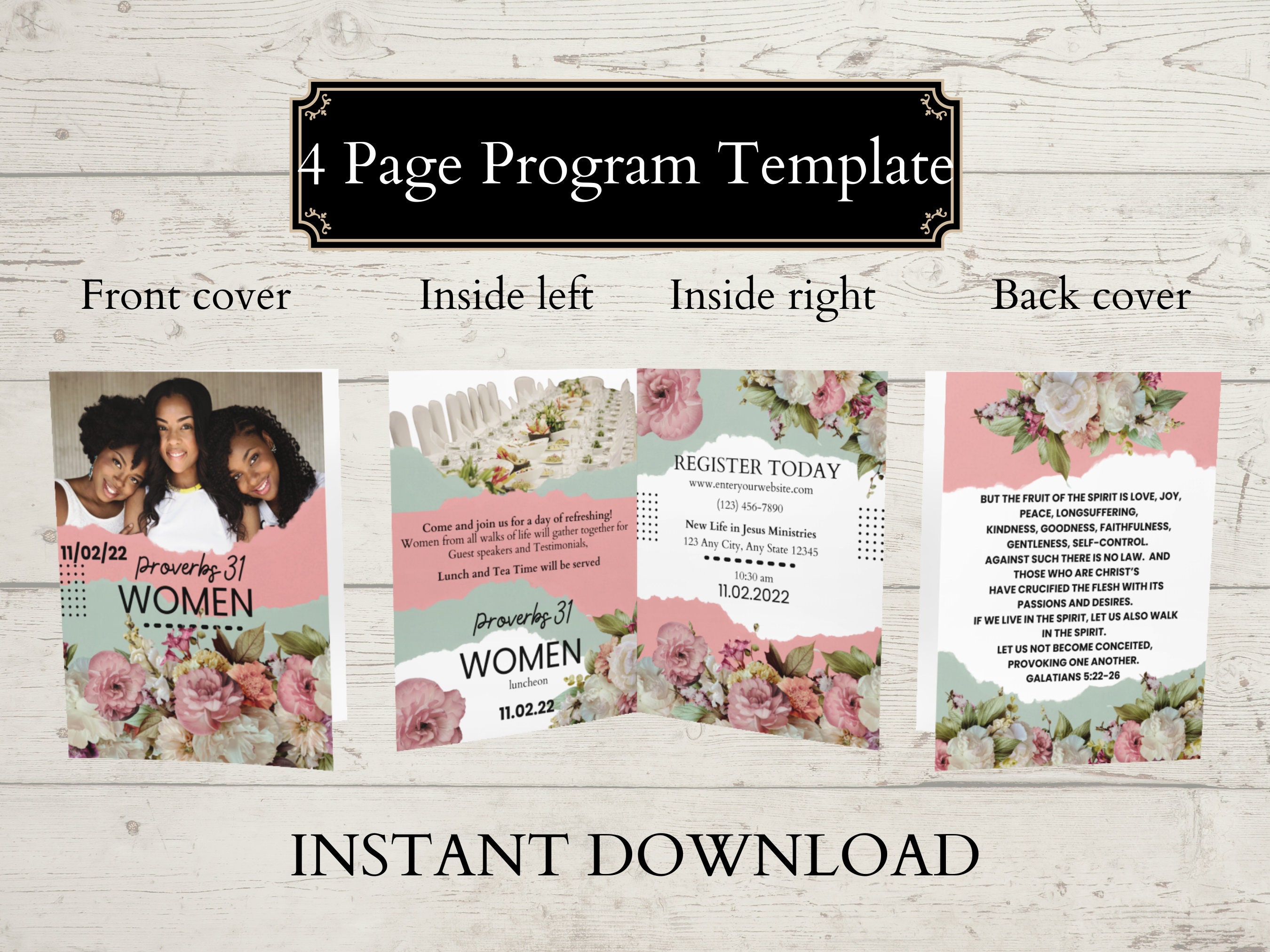 Women's Event Flyer Template, Women's Luncheon, Ladies Event, Ladies ...
