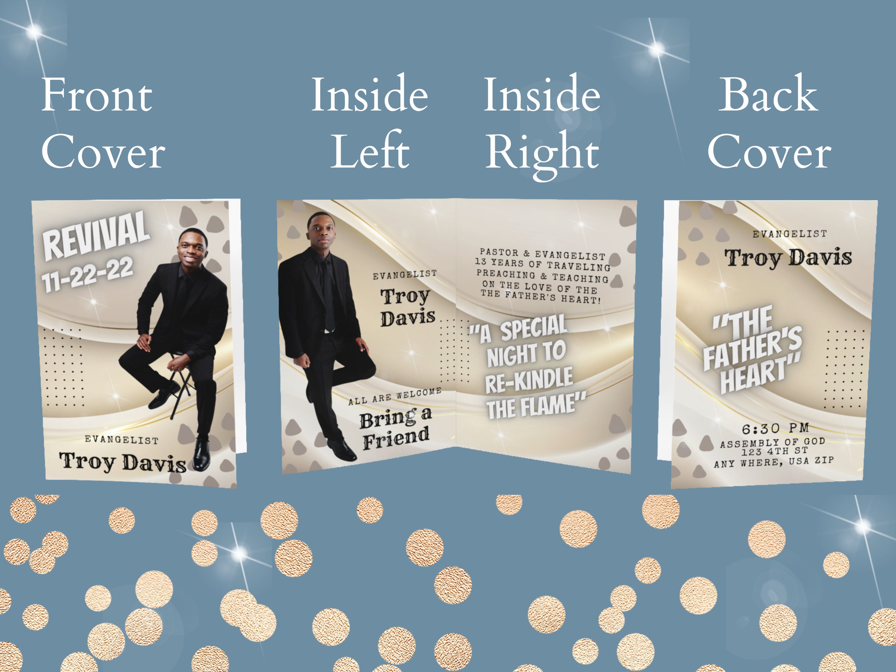 Church Program Flyer Template, Revival Brochure, Event Flyer, Church ...