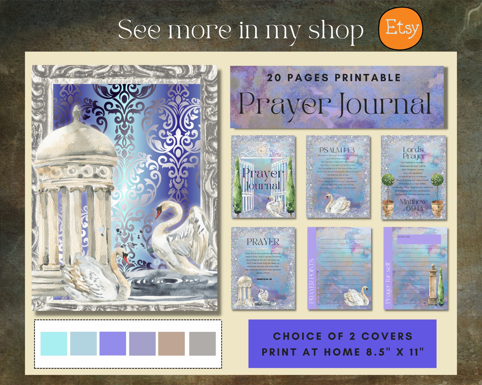 20 Page Printable Prayer Journal, Prayer Journal, Faith Journal ...