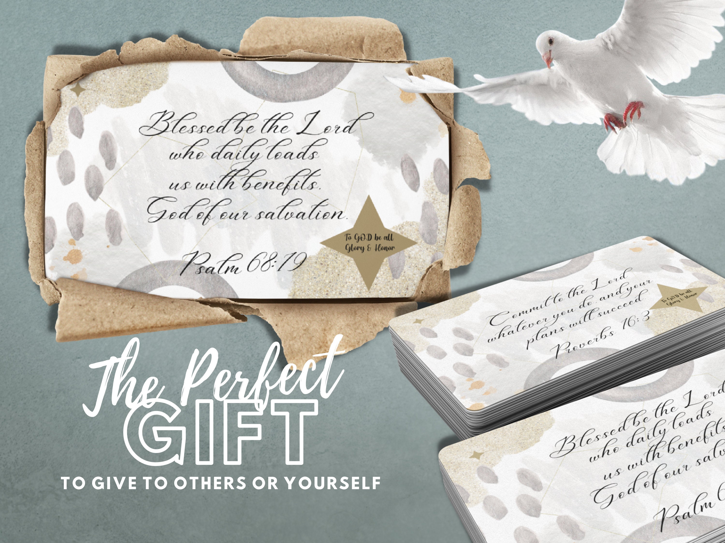 Scripture Cards, Faith Cards, Inspirational Gift, Prayer Cards ...