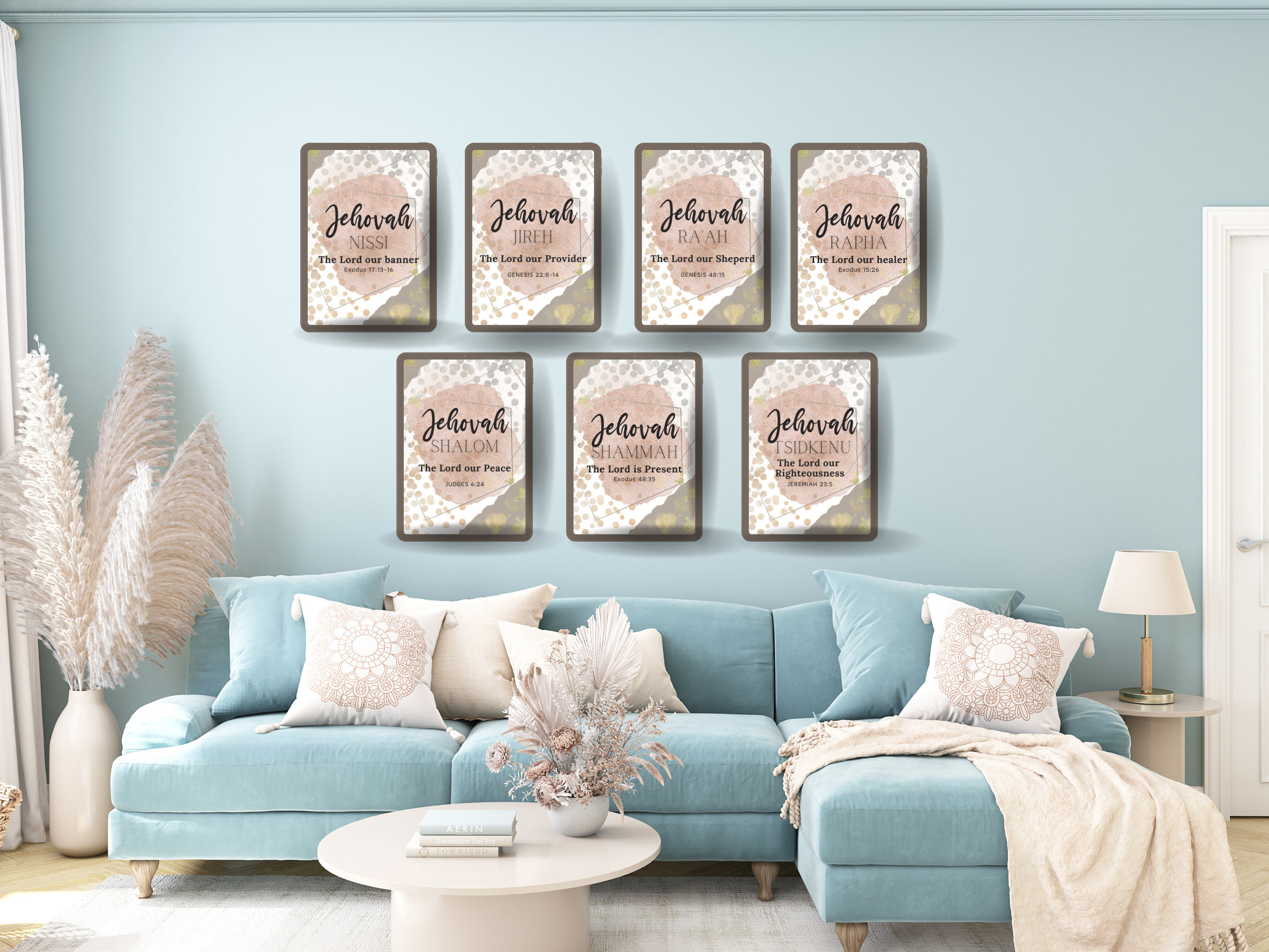 7 Names of God, Christian Wall Art, Christian Printables, Bible Verse ...