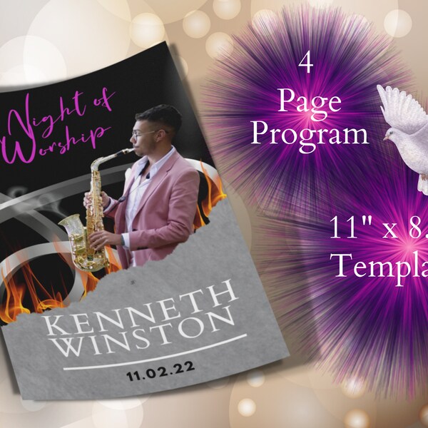 Church Fan Template - Etsy