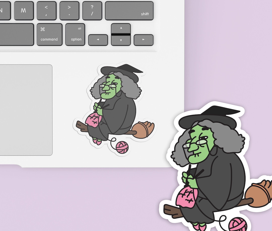A Witch Granny Sticker Halloween / Witch / Granny / Cute / - Etsy