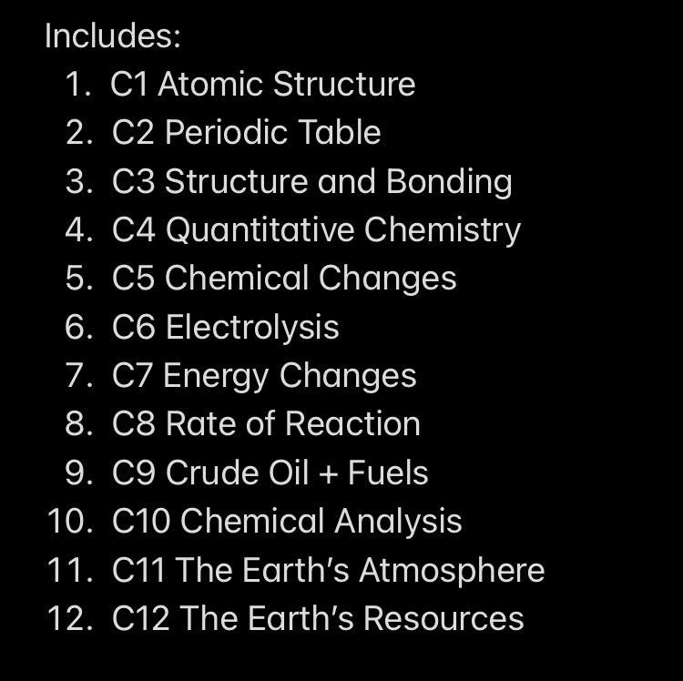 GCSE AQA Chemistry Double Science Mindmap Notes C1-C12 - Etsy