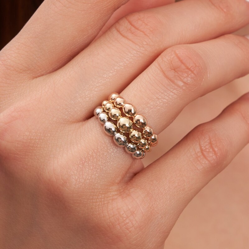 Tri Color Rings - Etsy