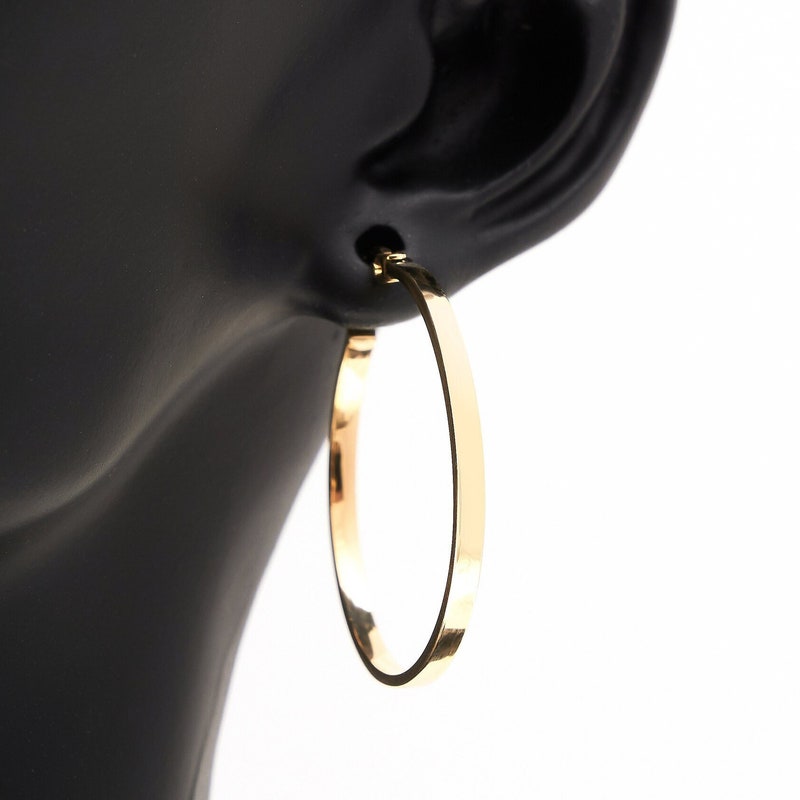 Large Gold Hoop Earrings - Etsy