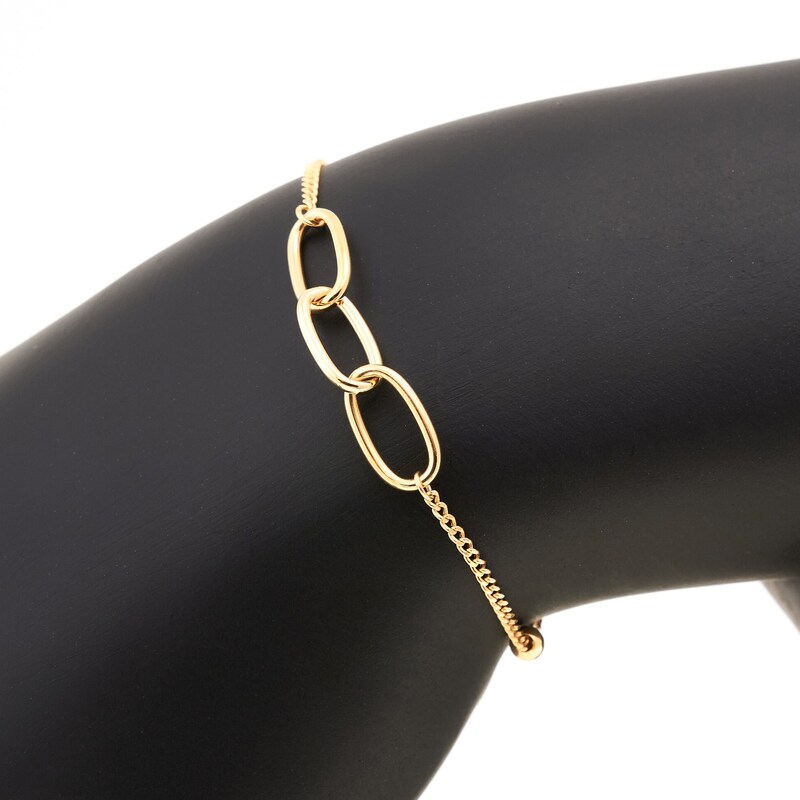 14k Circle Oval Bracelet - Etsy