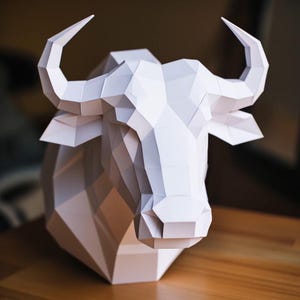 Buffalo Head Papercraft, Paper Craft Buffalo Head Model, Buffalo Head ...