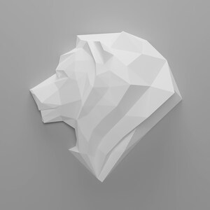 Papercraft Lion Head, Paper Craft Lion Head Model, Lion Head PDF ...