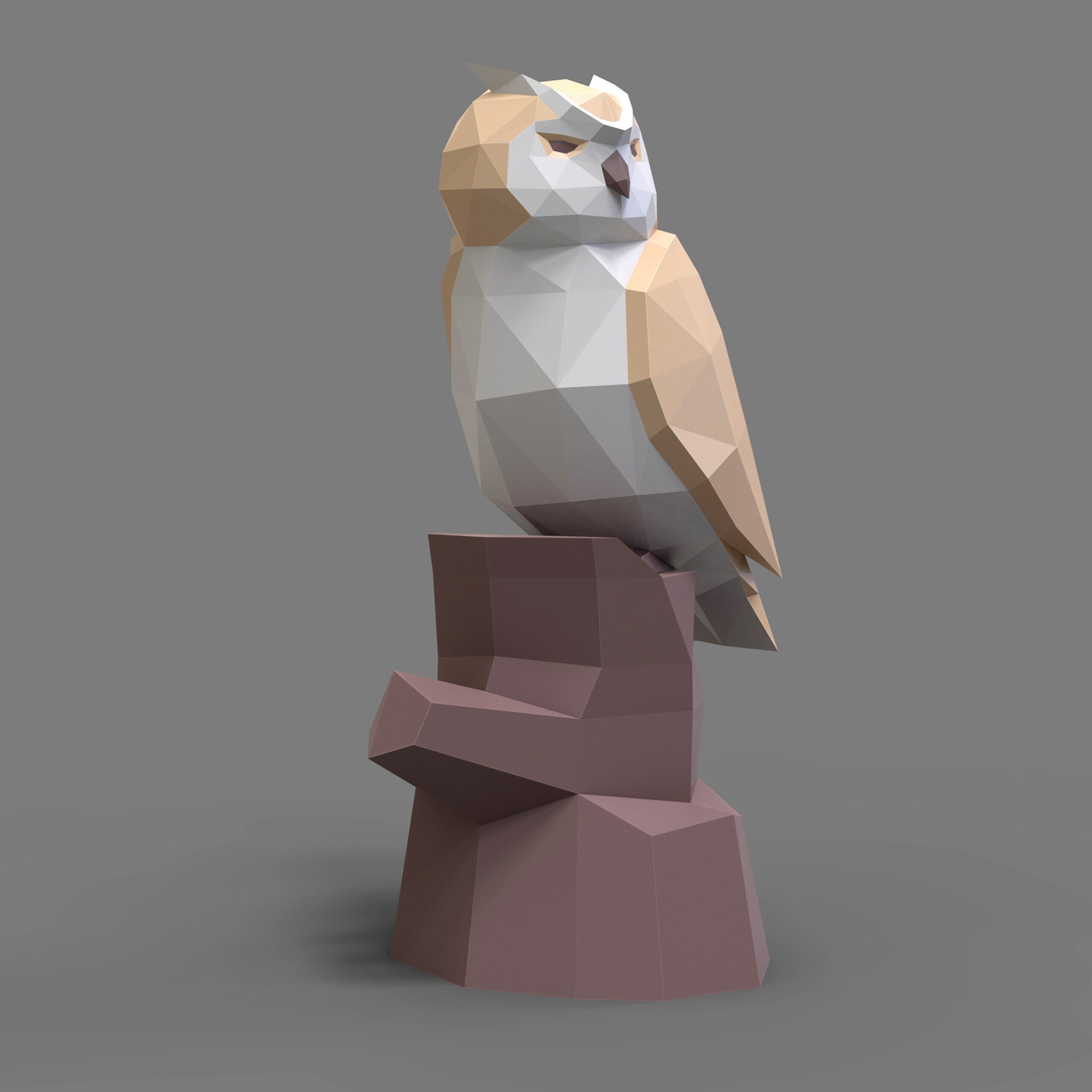 Papercraft Owl Paper Craft Owl Model Owl PDF Template 3D - Etsy UK