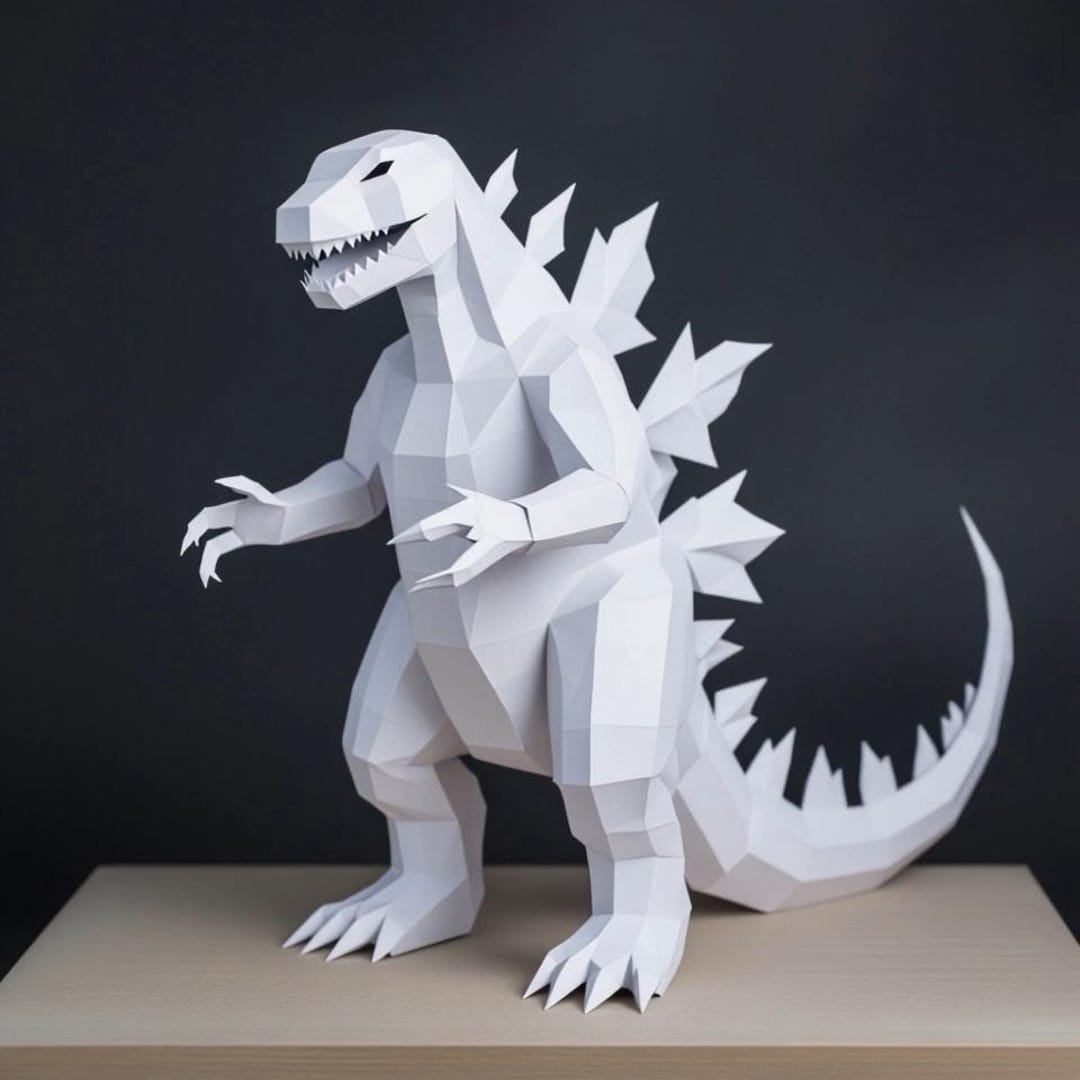 Godzilla Papercraft, Paper Craft Godzilla Model, Godzilla PDF Template ...