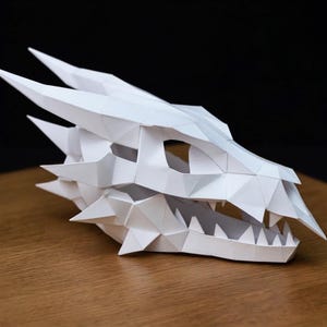 Skull Dragon Papercraft, Paper Craft Skull Dragon Model, Skull Dragon ...