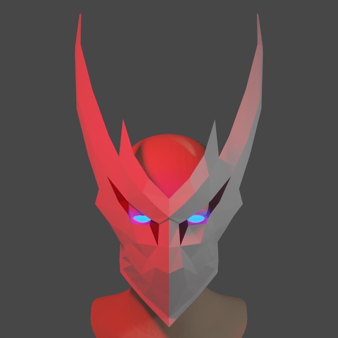 Devil Mask Template, Paper Mask, Papercraft Mask, Devil Masks, Devil 3d ...