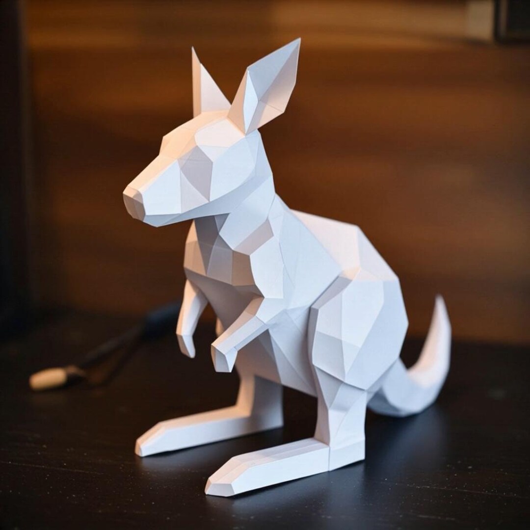 Kangaroo Baby Papercraft, Paper Craft Kangaroo Baby Model, Kangaroo ...