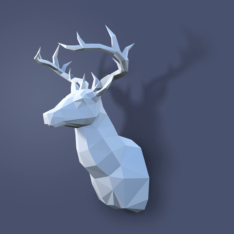 Papercraft Deer Paper Craft Deer Model Deer PDF Template 3D - Etsy