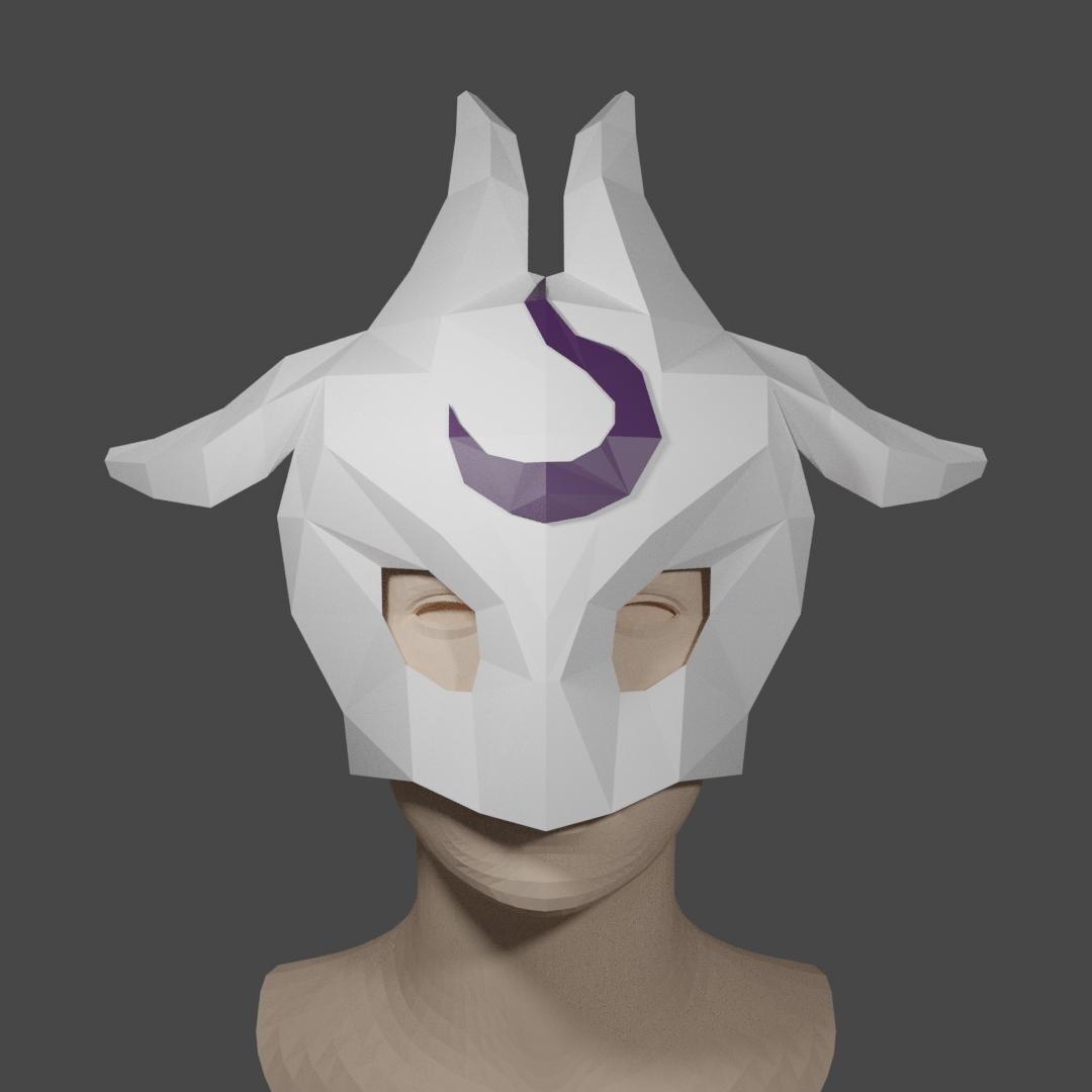 Lamb Mask Template, Paper Mask, Papercraft Mask, Lamb Masks, Lamb 3d ...