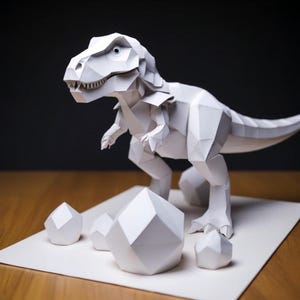 T-rex Papercraft, Paper Craft T-rex Model, T-rex PDF Template, 3D T-rex ...