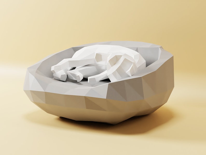 Papercraft Sleep Cat Paper Craft Sleep Cat Model Sleep Cat - Etsy