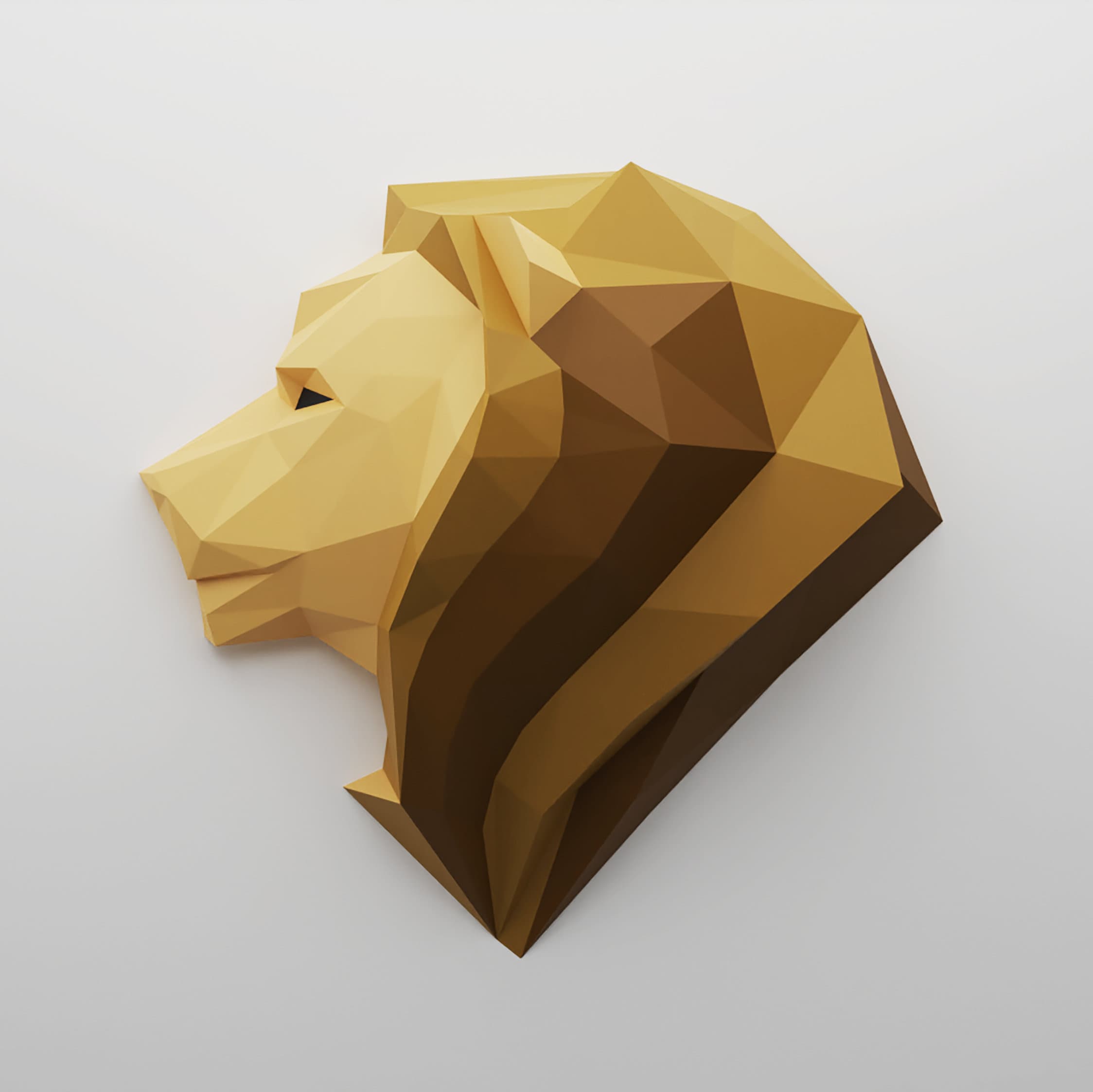 Papercraft Lion Head Paper Craft Lion Head Model Lion Head | Etsy