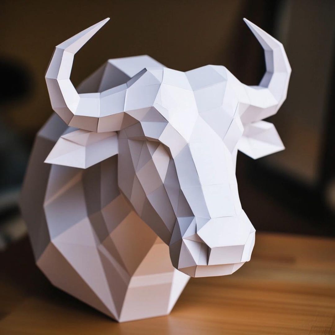 Buffalo Head Papercraft, Paper Craft Buffalo Head Model, Buffalo Head ...