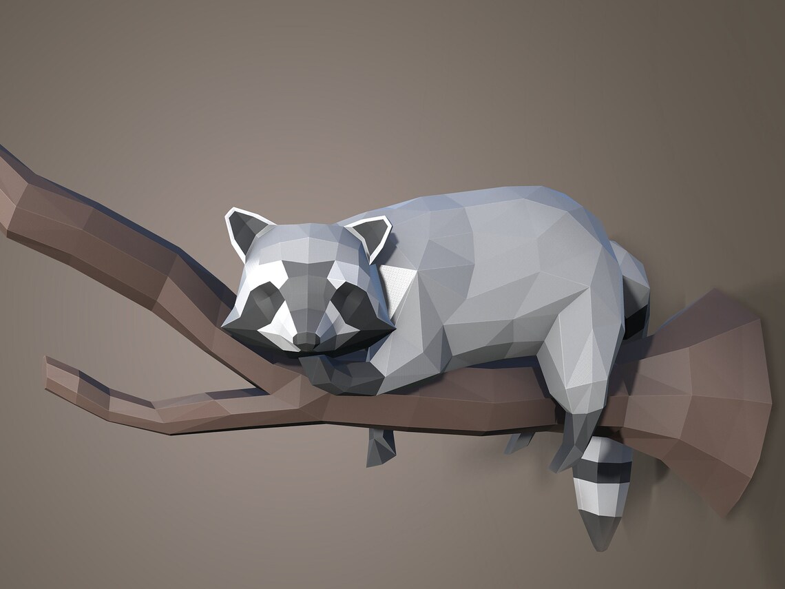 Papercraft Raccoon Paper Craft Raccoon Model Raccoon PDF - Etsy Canada