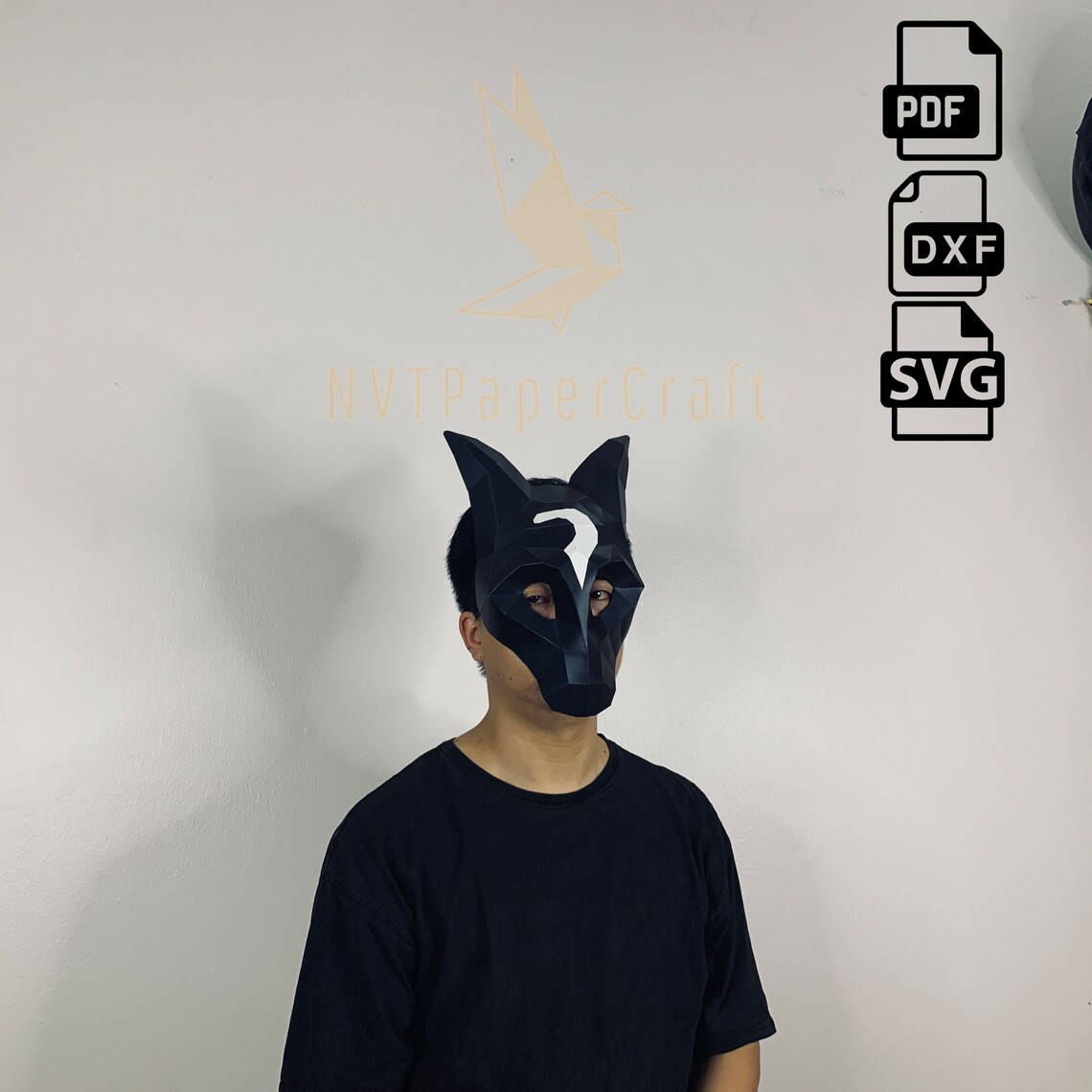 Wolf Mask Template Paper Mask Papercraft Mask Wolf Masks | Etsy