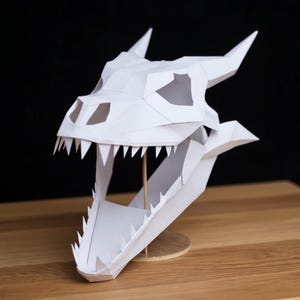 Skull Dragon Papercraft, Paper Craft Skull Dragon Model, Skull Dragon ...