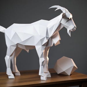 Goat Papercraft, Paper Craft Goat Model, Goat PDF Template, 3D Goat ...