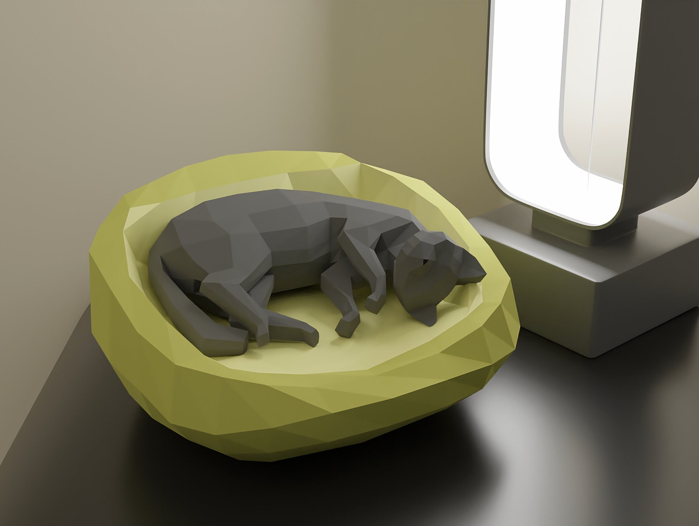 Papercraft Sleep Cat Paper Craft Sleep Cat Model Sleep Cat - Etsy