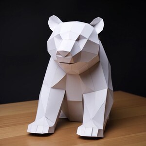 Bear Head Papercraft, Paper Craft Bear Head Model, Bear Head PDF ...
