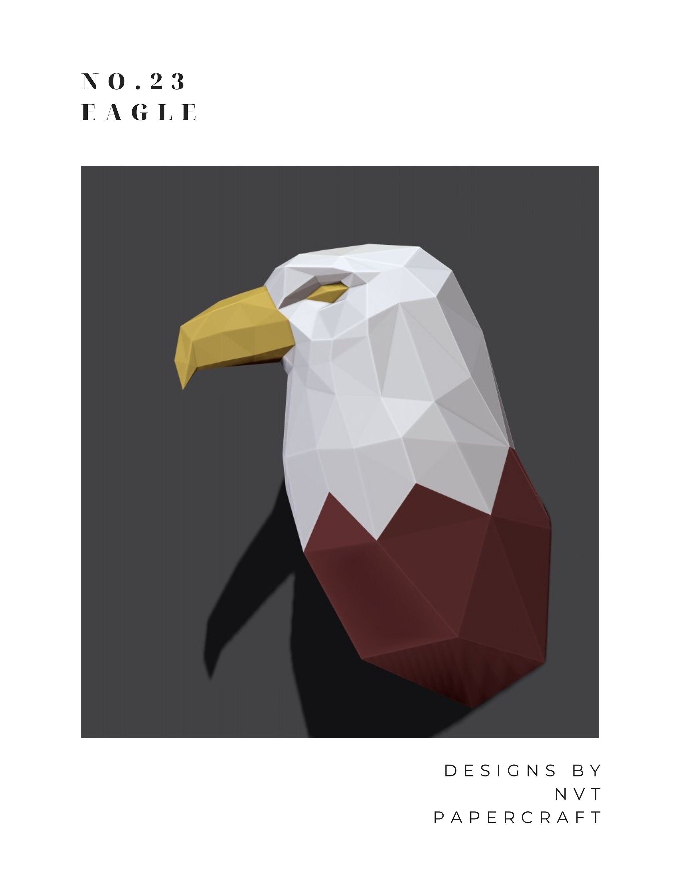Papercraft Eagle Paper Craft Eagle Model Eagle PDF Template - Etsy ...