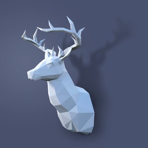 Papercraft Deer Paper Craft Deer Model Deer PDF Template 3D - Etsy