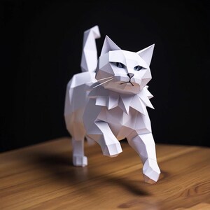 Running Cat Papercraft, Paper Craft Running Cat Model, Running Cat PDF ...