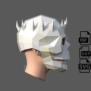 Papercraft Skull Mask, Paper Craft Skull Model, Skull PDF Template, 3D ...