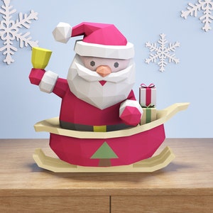 Papercraft Santa Claus Christmas, Paper Craft Santa Claus Model, Santa ...