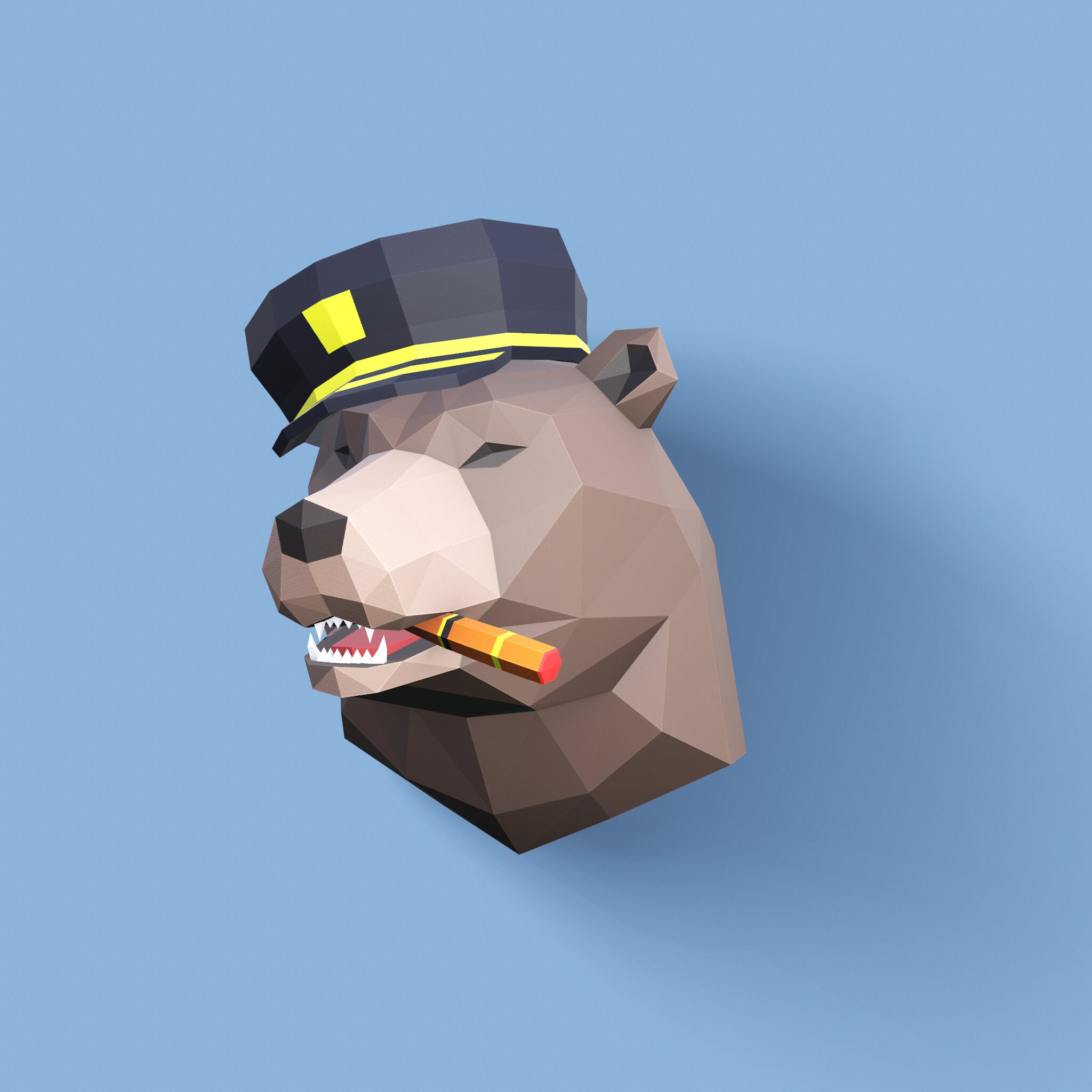Papercraft Bear Head Paper Craft Bear Head Model Bear Head - Etsy