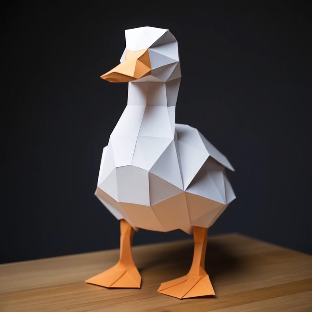 Duck Papercraft, Paper Craft Duck Model, Duck PDF Template, 3D Duck ...