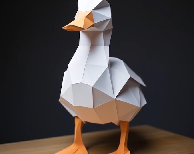 Duck Papercraft, Paper Craft Duck Model, Duck PDF Template, 3D Duck ...