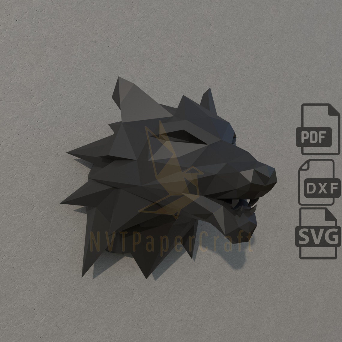 Papercraft Wolf Head Paper Craft Wolf Head Model Wolf Head - Etsy