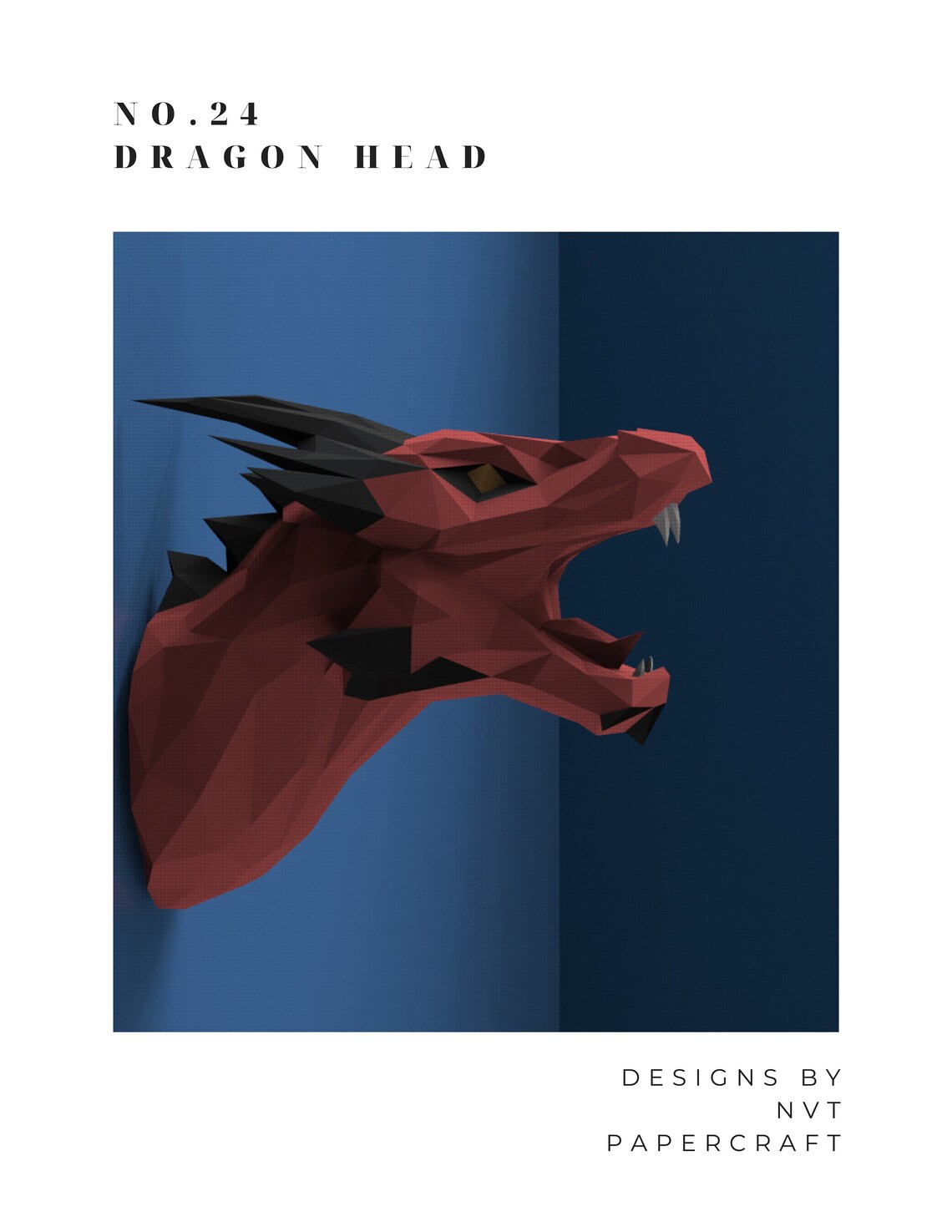 Papercraft Dragon Head Paper Craft Dragon Head Model Dragon - Etsy UK