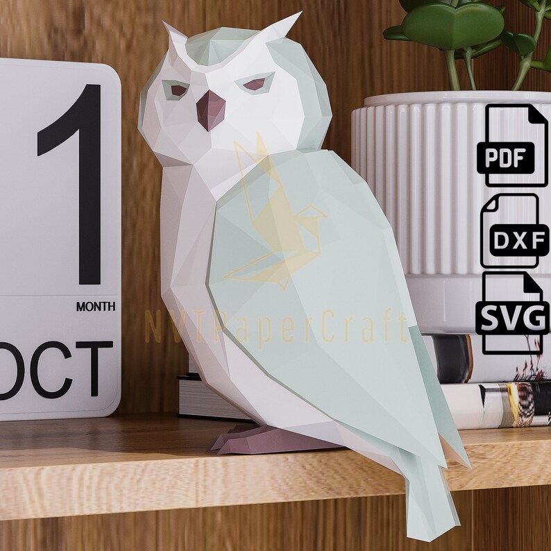 Papercraft Owl Paper Craft Owl Model Owl PDF Template 3D - Etsy UK